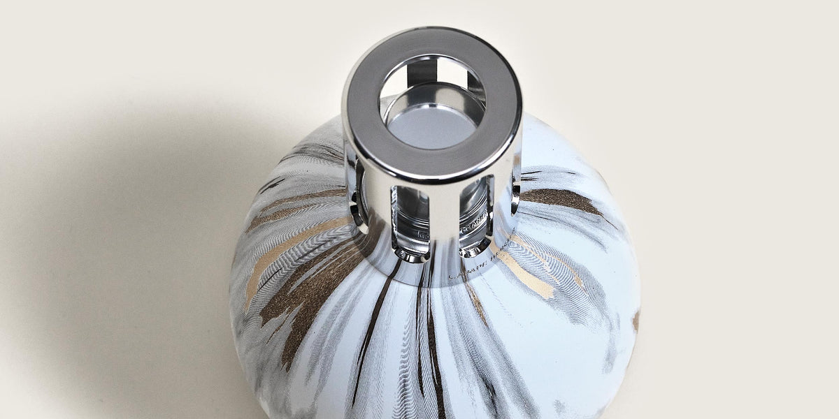 White Marbled Lamp Berger - Maison Berger Paris • Maison Berger Paris UK